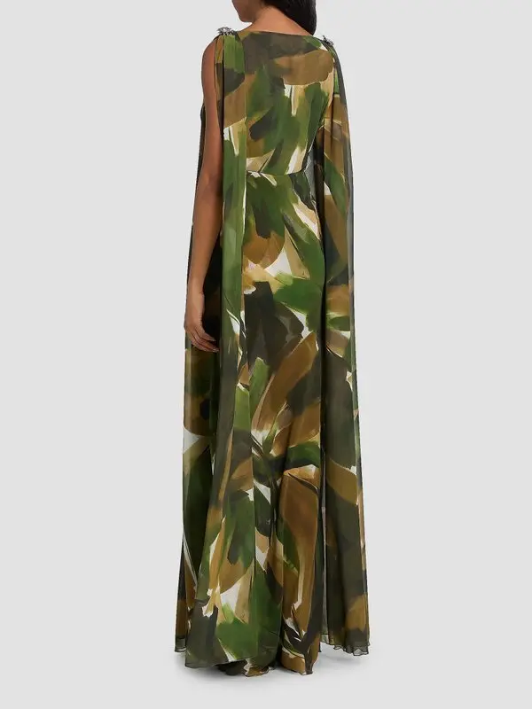 Chiara Boni La Petite Robe Vetas Embellished Georgette Gown
