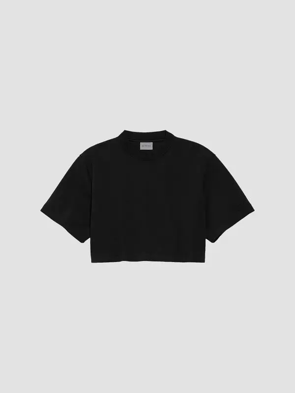 Balenciaga Cropped T-shirt - Black