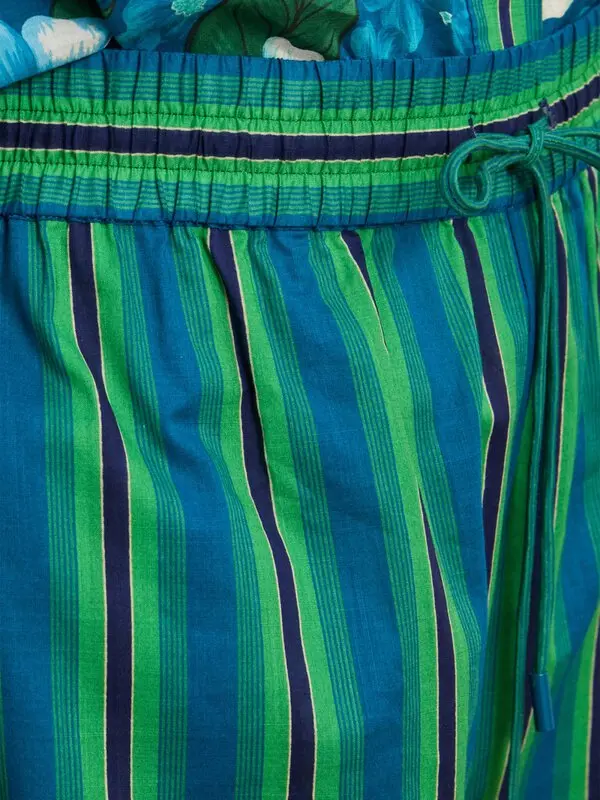 ALEMAIS Margo Striped Floral Cuffed Pants