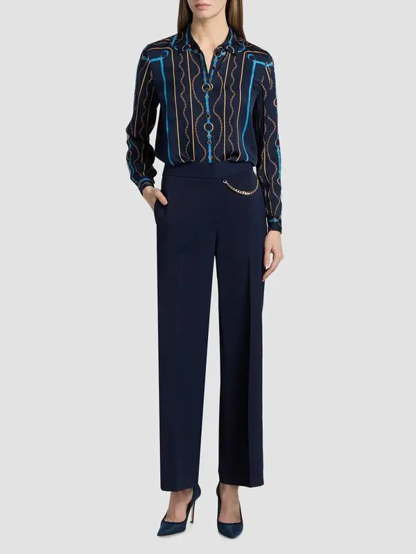 Elie Tahari The Sarah Pleated-front Straight-leg Pants