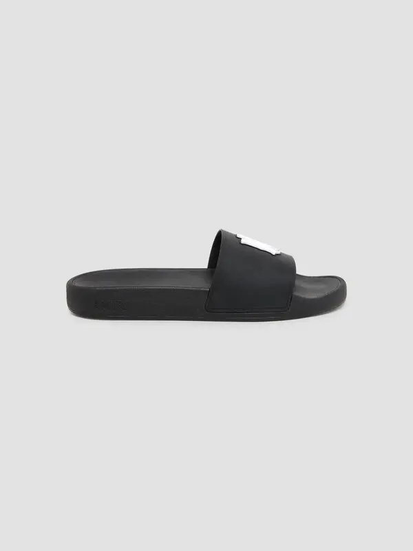 Amiri Ma Logo Pool Slides - Black