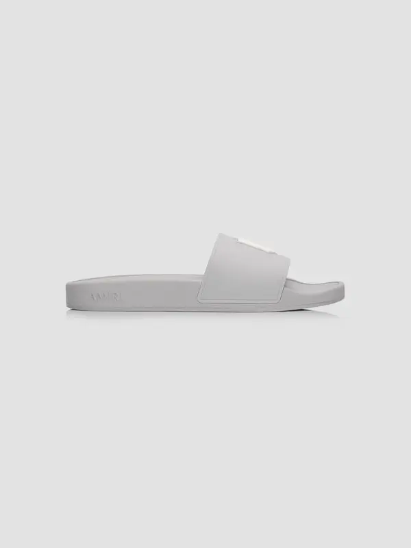 Amiri Ma Logo Pool Slides - Grey