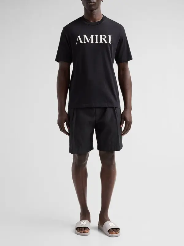 Amiri Ma Logo Pool Slides - Grey