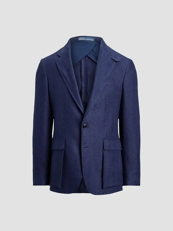 Polo Ralph Lauren Rl 67 Tonal Herringbone Sport Coat - Navy