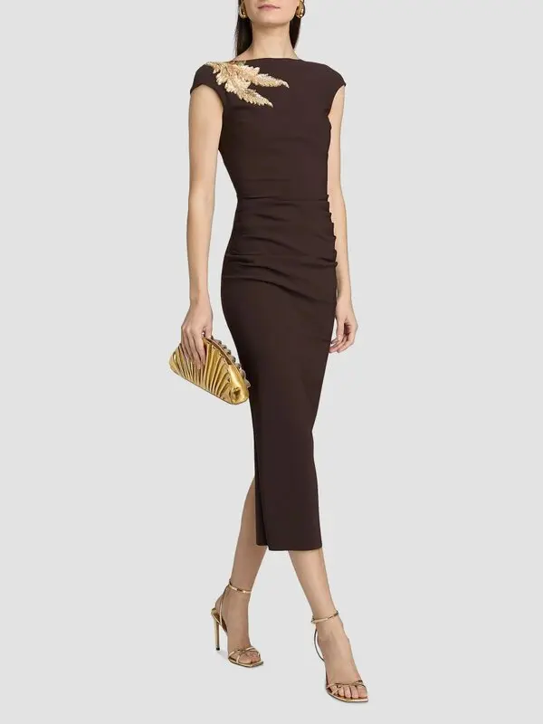 Chiara Boni La Petite Robe Hesupie Beaded Sheath Midi-dress