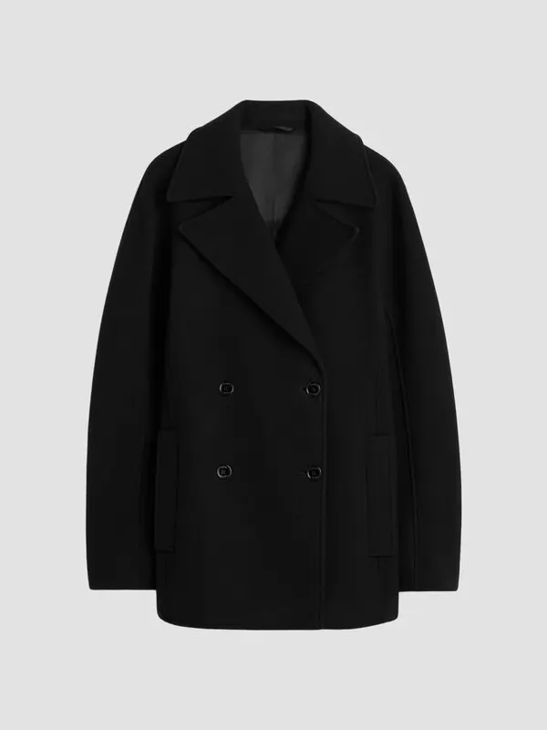 TOTEME Rounded Double-breasted Peacoat - Black