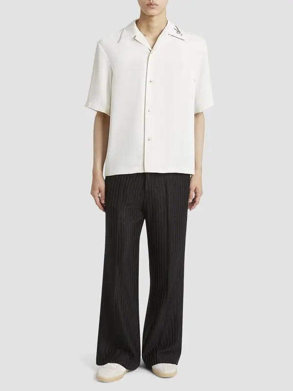 Amiri Embroidered Collar Camp Shirt
