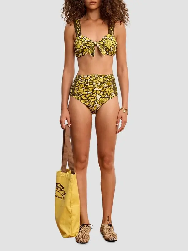 ALEMAIS Mona Floral Tie Bikini Top