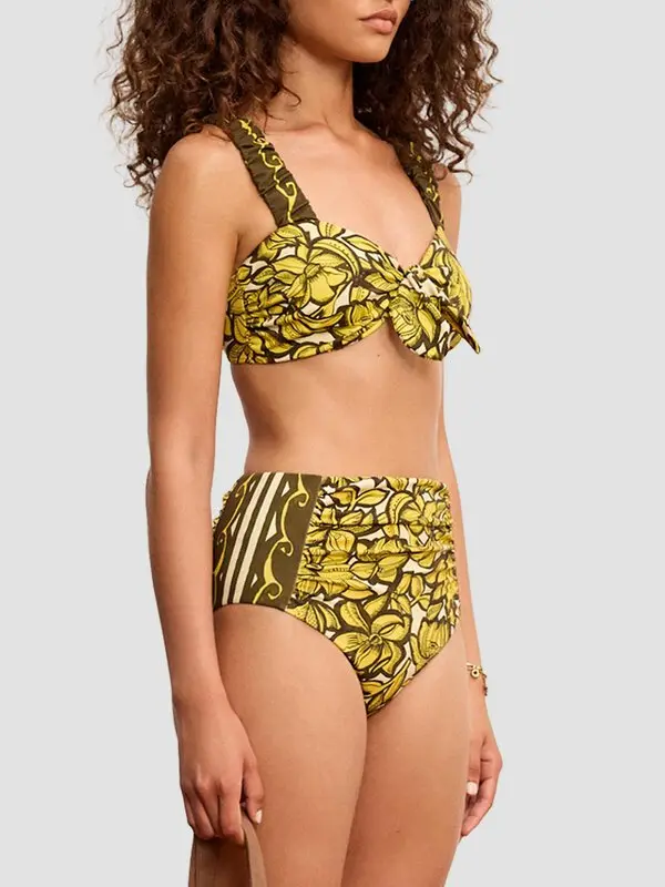 ALEMAIS Mona Floral Tie Bikini Top