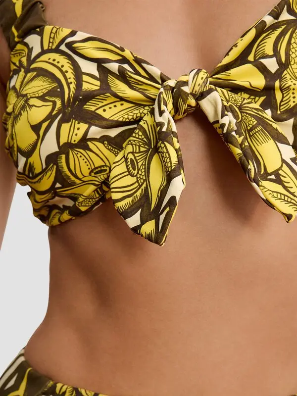 ALEMAIS Mona Floral Tie Bikini Top