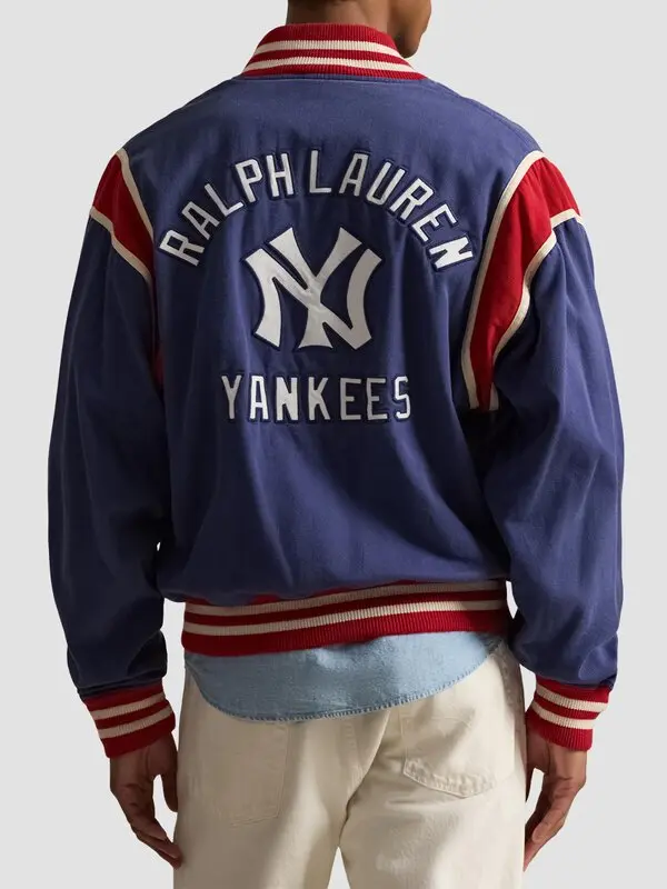 Polo Ralph Lauren Yankees Heritage Twill Bomber Jacket - Light Navy