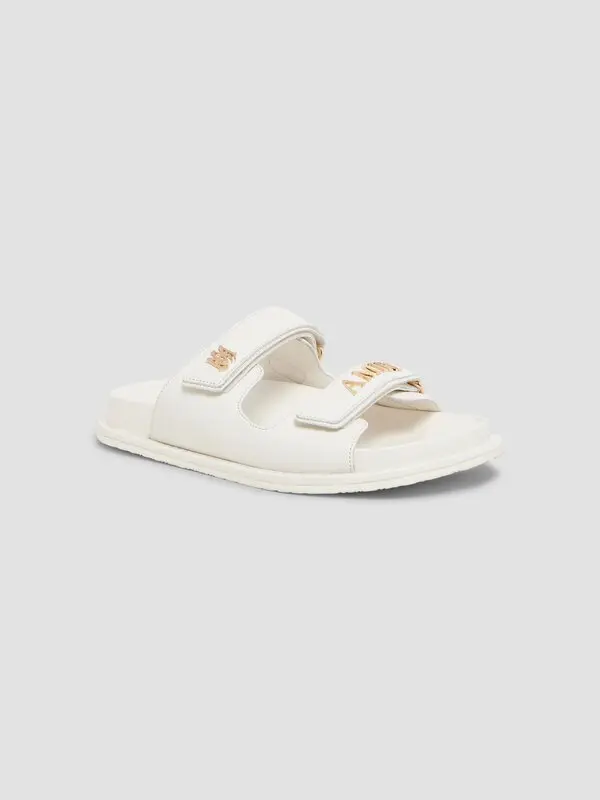 Amiri Boardwalk Leather Two-strap Sandals - Alabaster