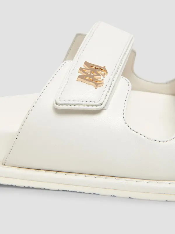 Amiri Boardwalk Leather Two-strap Sandals - Alabaster