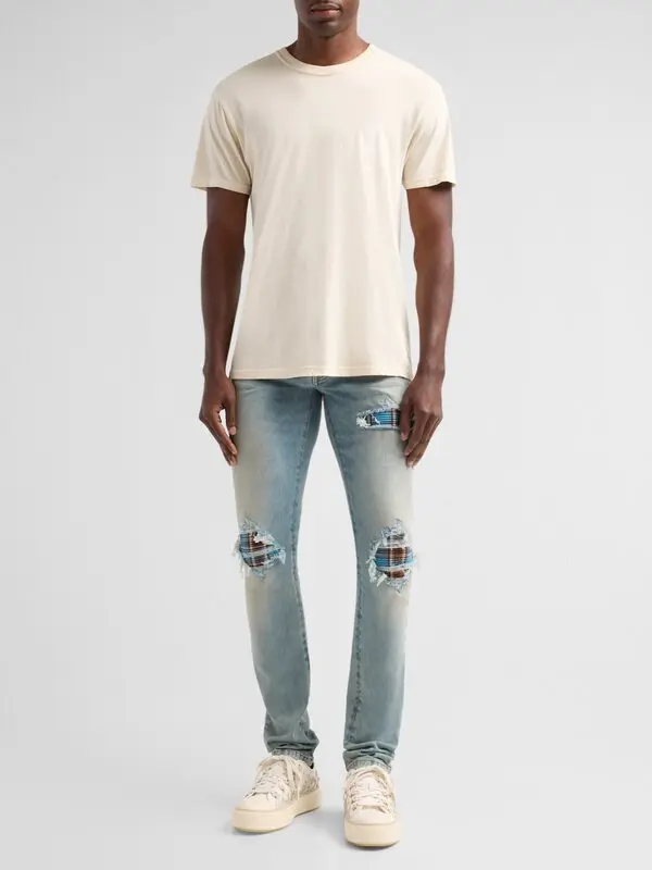 Amiri Plaid Flannel Mx1 Repaired Jeans