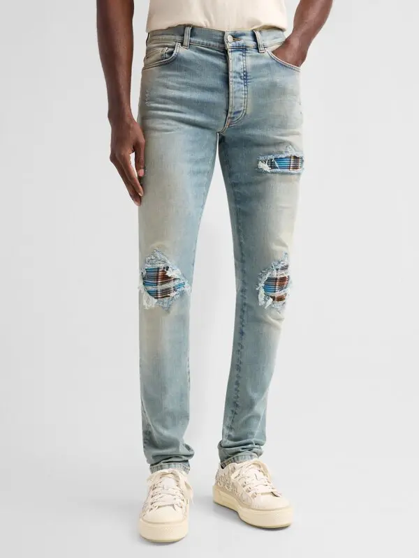 Amiri Plaid Flannel Mx1 Repaired Jeans