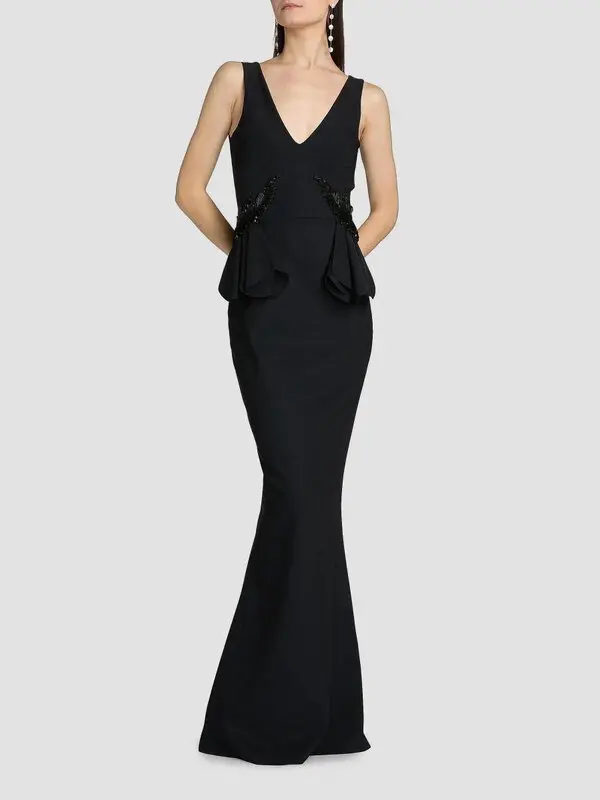 Chiara Boni La Petite Robe Nawa Embellished Jersey Gown