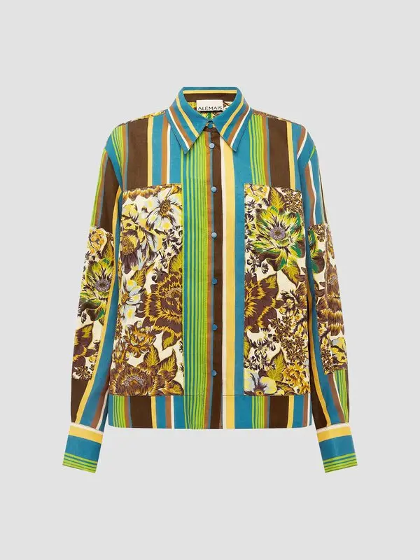 ALEMAIS Charlie Linen Printed Shirt