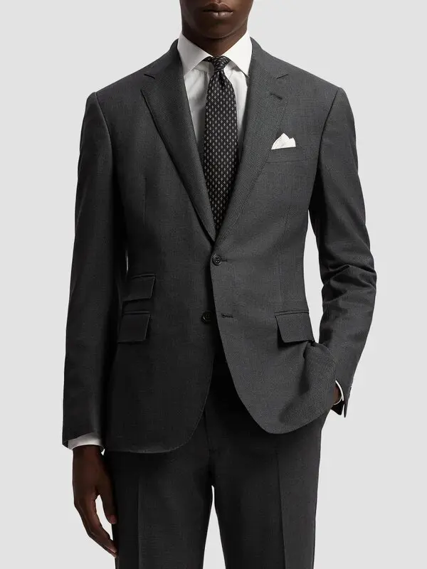 Ralph Lauren Purple Label Kent Hand-tailored Wool Birdseye Suit