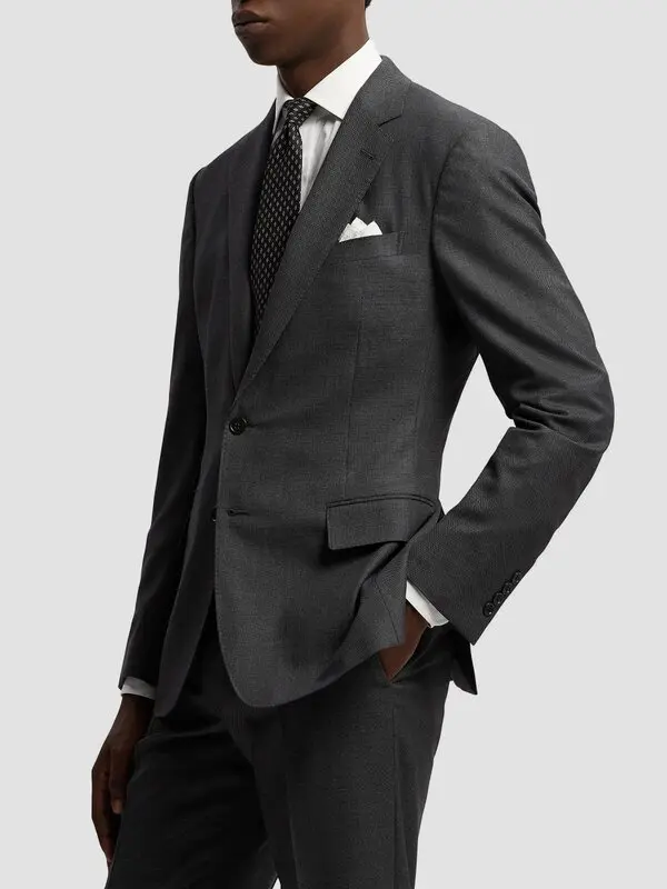 Ralph Lauren Purple Label Kent Hand-tailored Wool Birdseye Suit