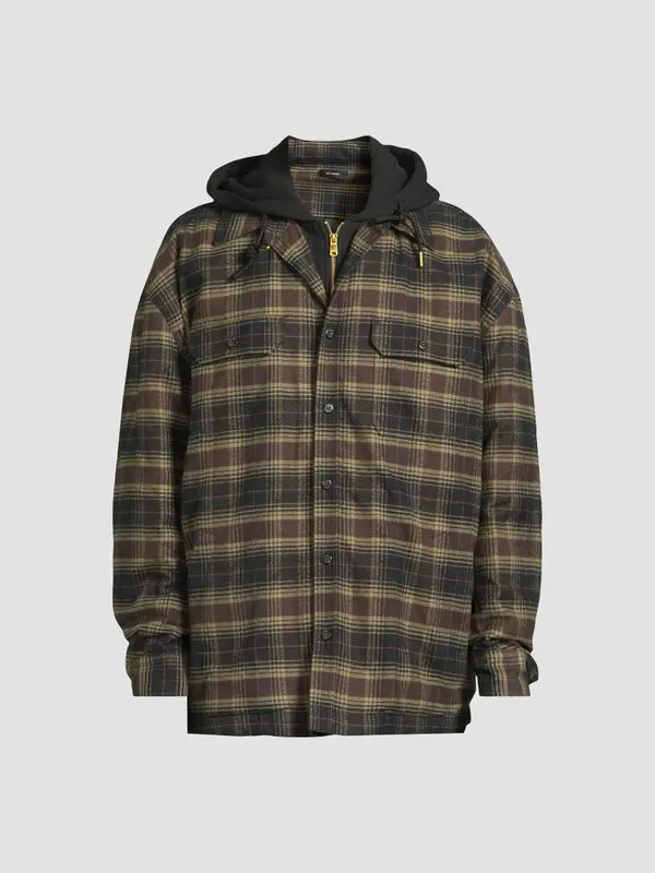 WILLY CHAVARRIA Ganadero Plaid Hooded Overshirt