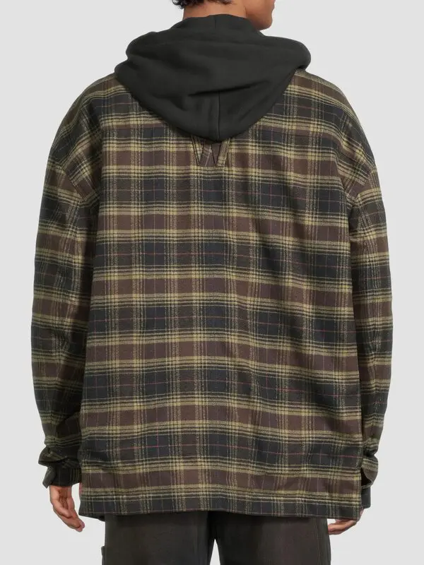WILLY CHAVARRIA Ganadero Plaid Hooded Overshirt