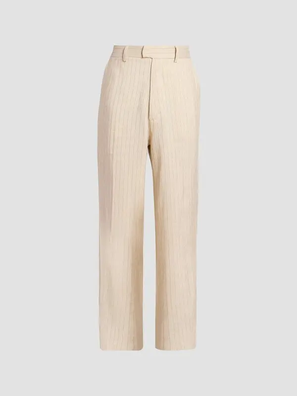 Amiri Striped Linen-blend Tailored Pants