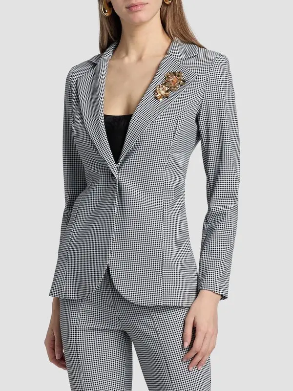 Chiara Boni La Petite Robe Lua Gingham Print Blazer