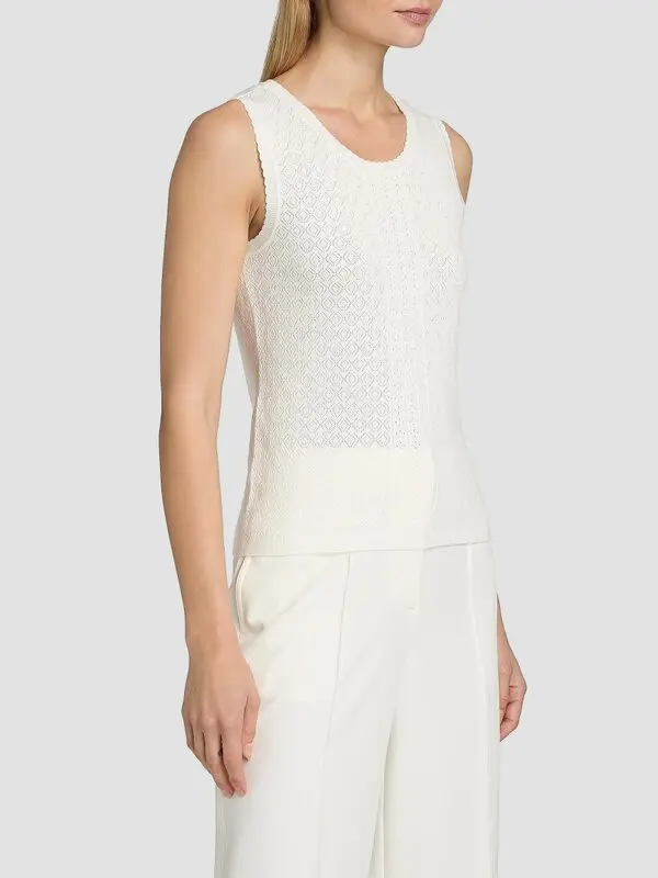 Elie Tahari The Steele Pointelle Sweater Vest