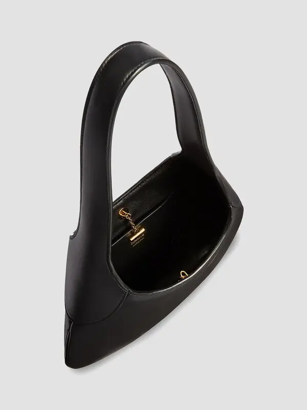 Khaite Joan Small Leather Hobo Bag - Black