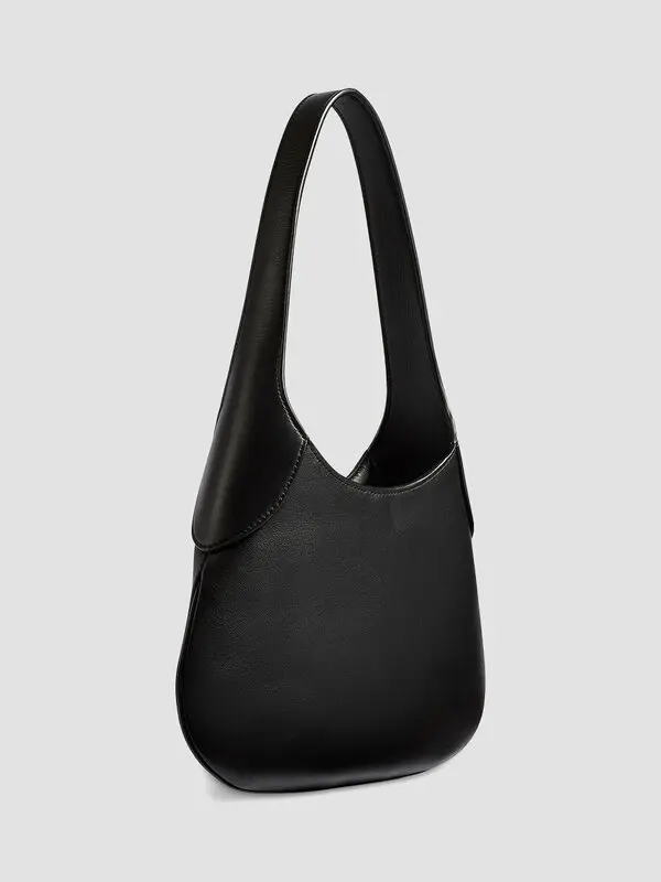 Khaite Joan Small Leather Hobo Bag - Black