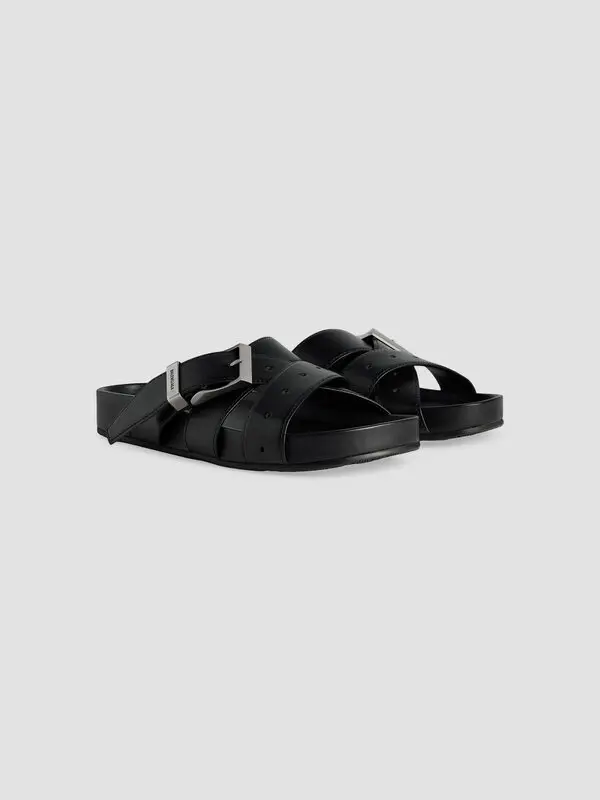 Balenciaga Belt Mules - Black