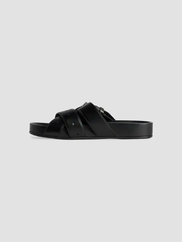 Balenciaga Belt Mules - Black