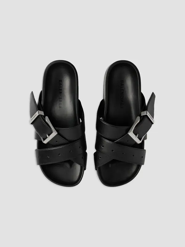 Balenciaga Belt Mules - Black
