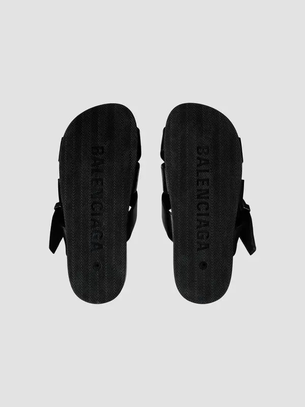 Balenciaga Belt Mules - Black