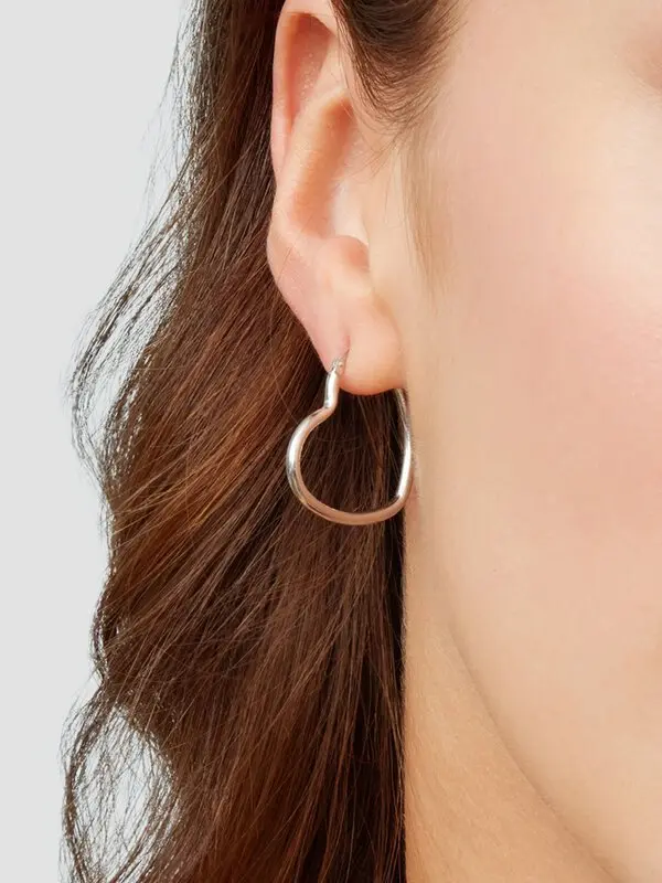 ORADINA Sweetheart Hoops In Sterling