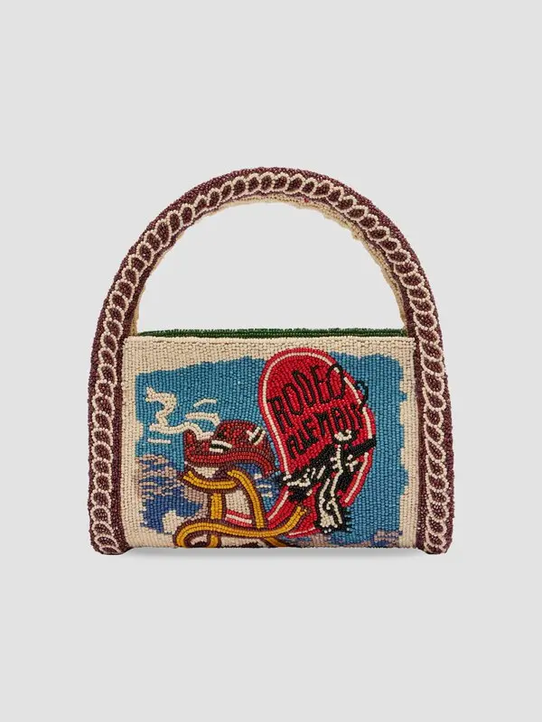 ALEMAIS Ace Beaded Barrel Top Handle Bag