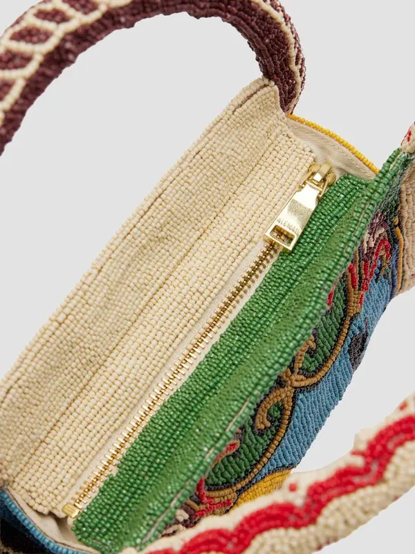 ALEMAIS Ace Beaded Barrel Top Handle Bag