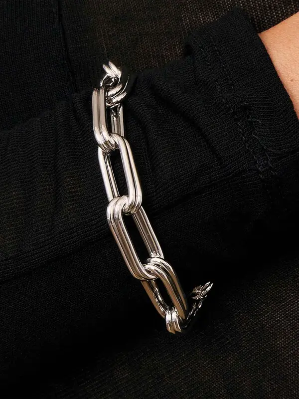 ORADINA Double It Paperclip Bracelet In Sterling