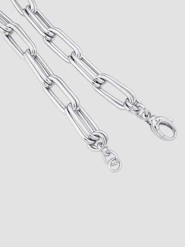 ORADINA Double It Paperclip Bracelet In Sterling