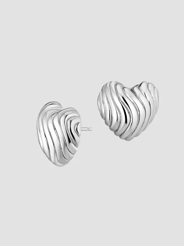 ORADINA Love Language Stud Earrings In Sterling - Silver