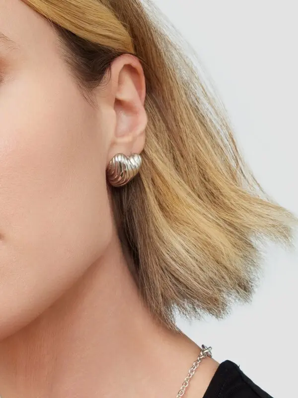 ORADINA Love Language Stud Earrings In Sterling