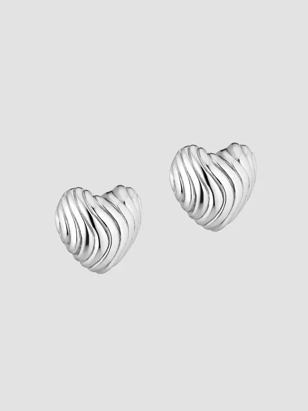 ORADINA Love Language Stud Earrings In Sterling