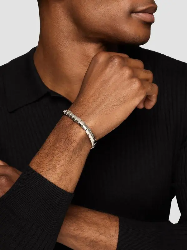 David Yurman Spiritual Beads Flat Bead Bracelet In Sterling 8mm
