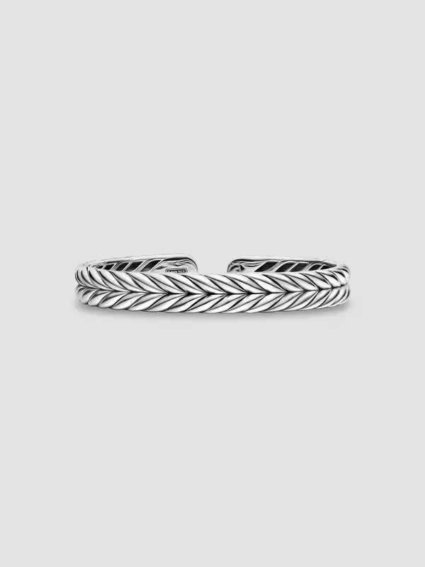 David Yurman Chevron Flex Bracelet In Sterling 10mm