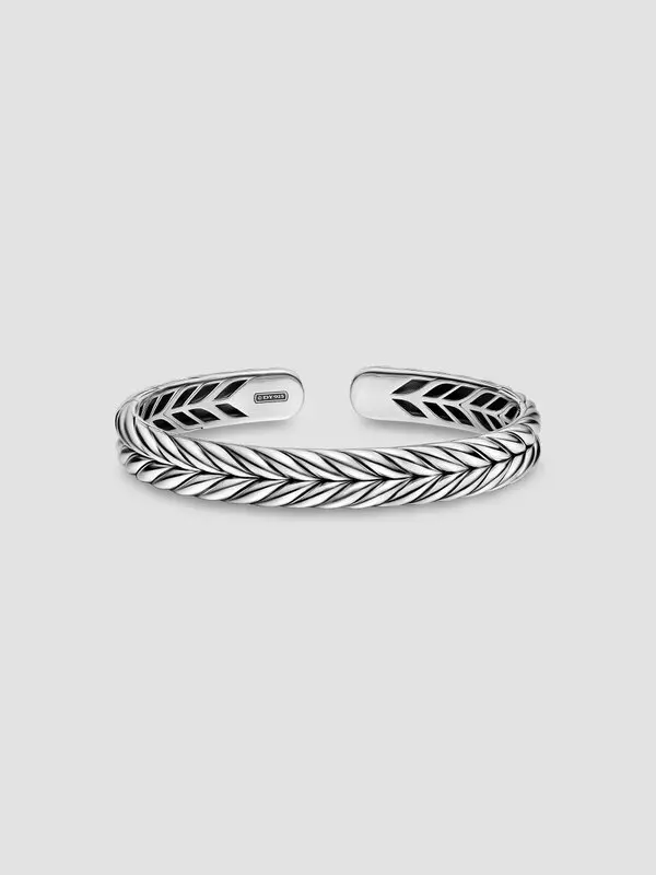 David Yurman Chevron Flex Bracelet In Sterling 10mm