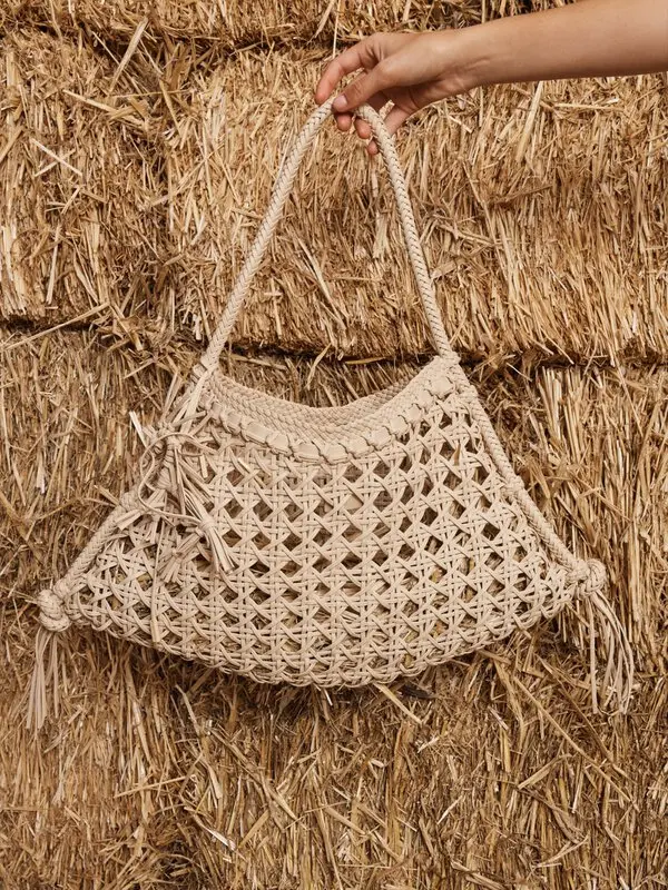ALEMAIS Woven Maxi Leather Tote Bag