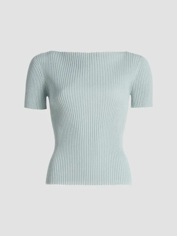 LESET Blake Rib-knit T-shirt - Mirage