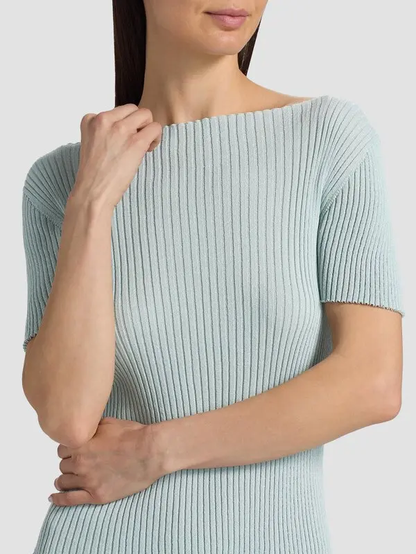 LESET Blake Rib-knit T-shirt - Mirage