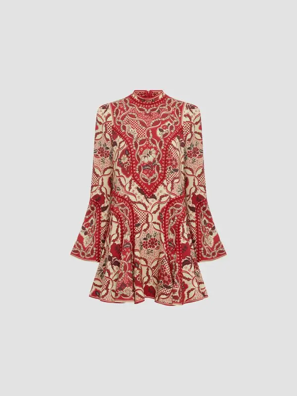 ALEMAIS Kenny Floral A-line Mini Dress