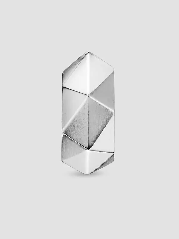 David Yurman Faceted Hoop Earring In Sterling 14.5mm - Silver